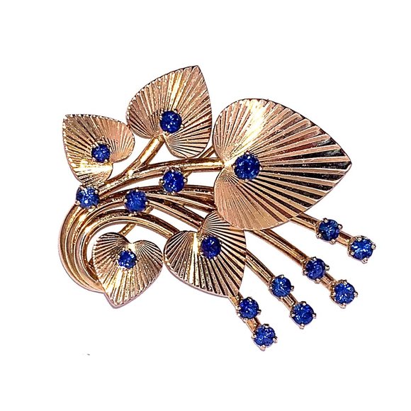 Tiffany & Co. | Jewelry | 4k Yellow Gold Tiffany Co Sapphire Brooch ...
